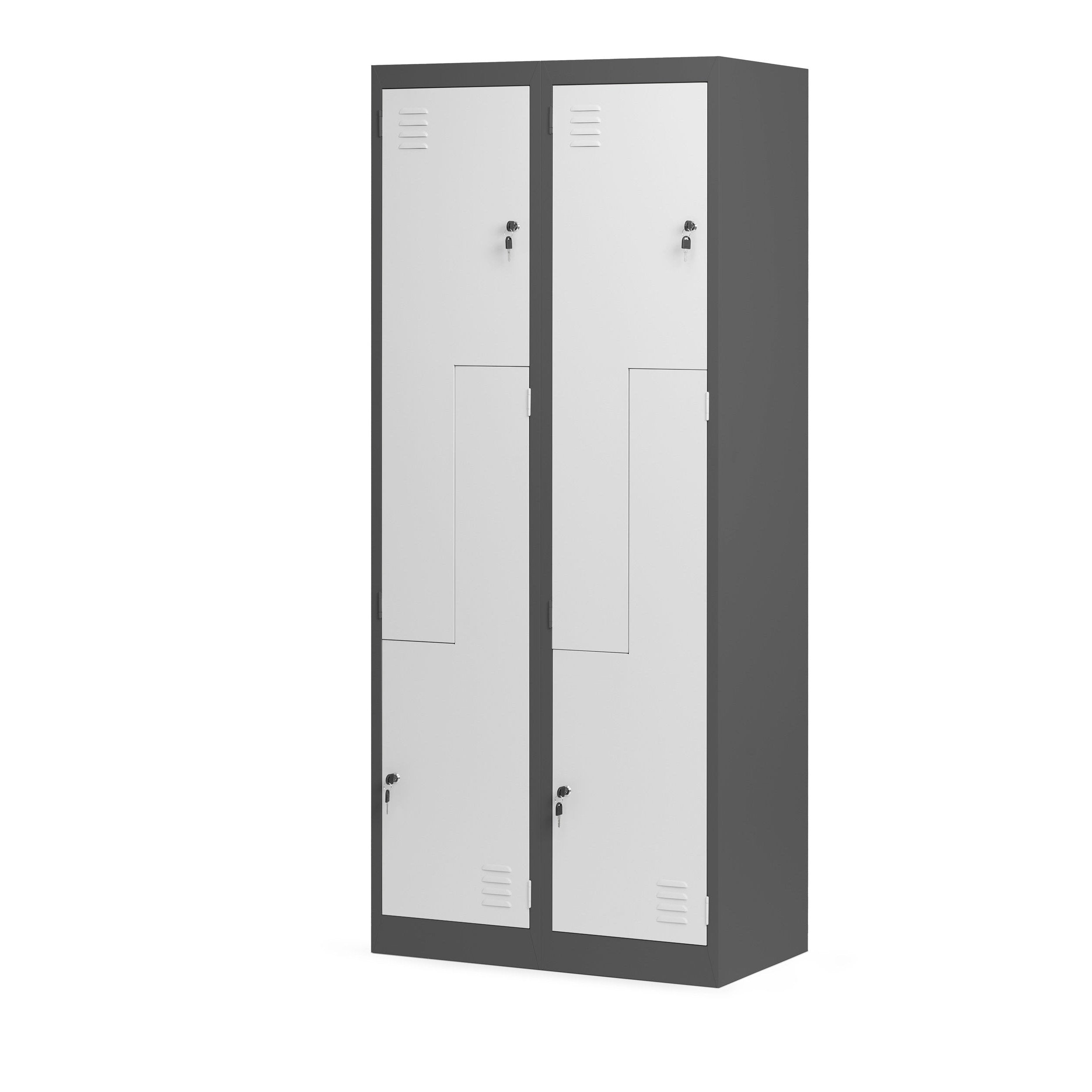 4 nodalījumu skapis drēbēm Jul 185/80/45 cm balts/antracīts – N1 Home